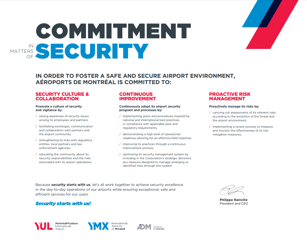 A commitment to strengthen the security culture at YUL « YULexpress
