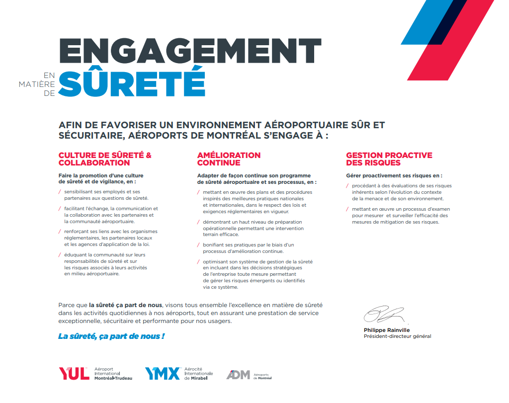 Un engagement pour renforcer la culture de la sûreté à YUL « YULexpress